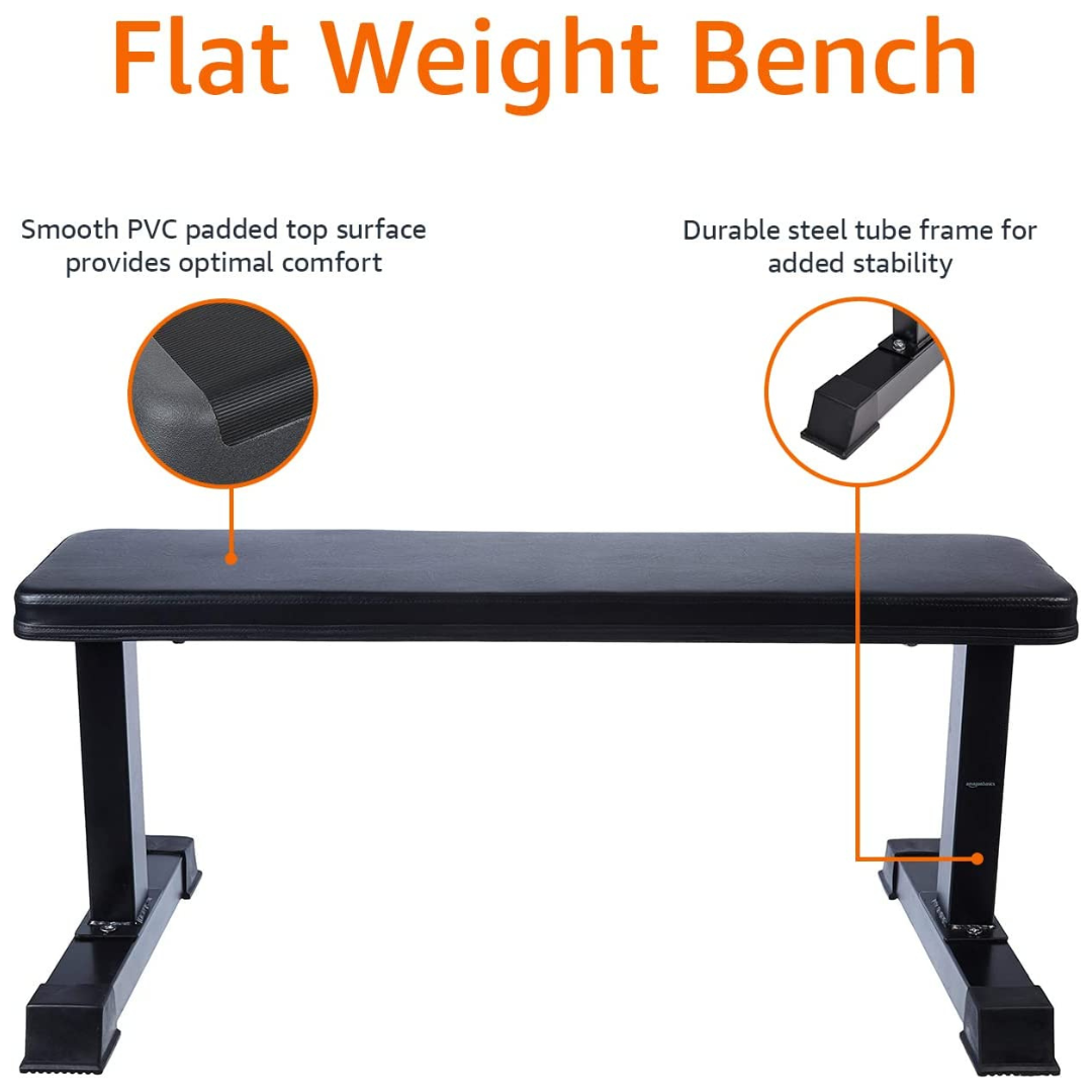 Flat Weight Workout Exercise Bench, Black – Fisher Ventures Flat Weight Workout Exercise Bench, Black – Fisher Ventures